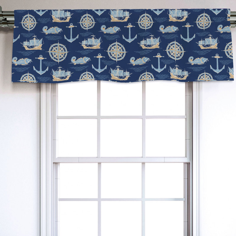 Sateen Ruffled 54 W Window Valance in